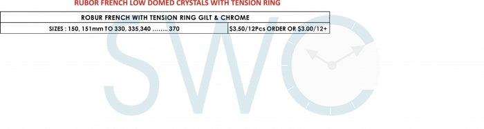 RUBOR FRENCH LOW DOMED CRYSTAL WITH GOLD TENSION RING (150 to 249) – Hps1source